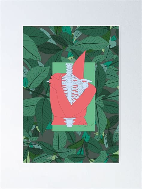 Woman Hugging Skeleton Anatomical Artwork Poster For Sale By