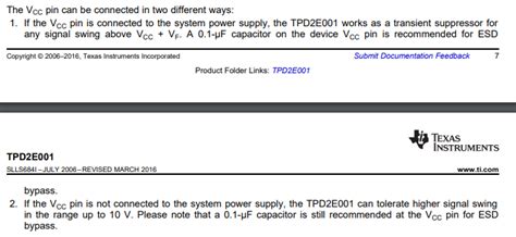 TPD E Vcc Pin Usage Interface Forum Interface TI E E Support Forums