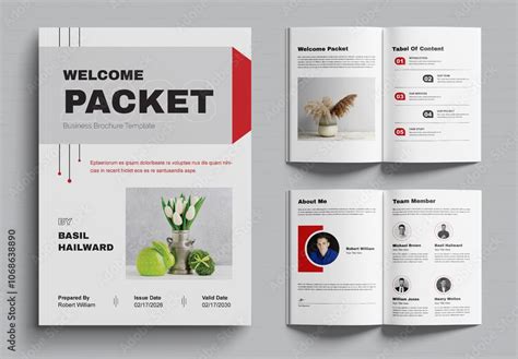 Welcome Packet Template Design Stock Template Adobe Stock