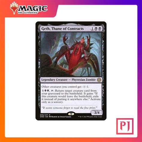 [mtg] Geth Thane Of Contracts [one] [black] [rare] [normal] [eng] การ์ดเมจิค Magic The