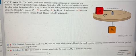 Solved Problem Two Blocks Which Can Be Modeled As Chegg Com
