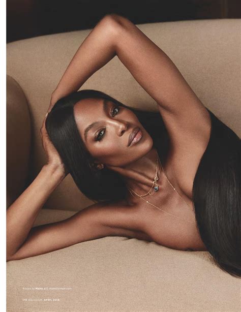 Naomi Campbell Topless With Her Hair As Bra 2