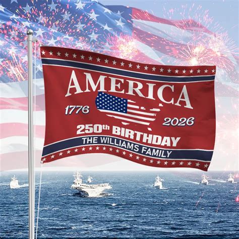 America 250 Birthday 1776 2026 House Flag Designed By Thing Ree 250spirit