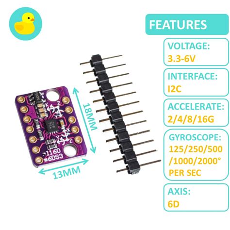 Bmi160 6dof 6 Axis Accelerometer And Gyroscope Sensor Module Shopee Malaysia