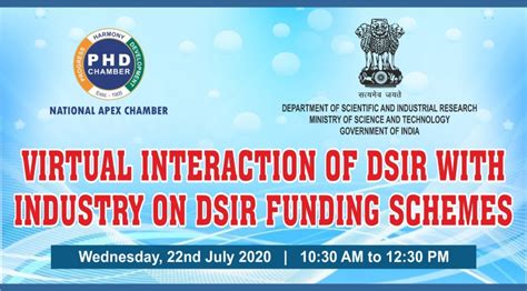 Virtual Interaction Of Dsir With Industry On Dsir Funding Schemes Phd