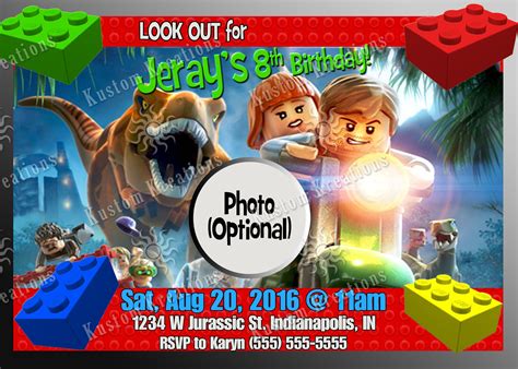 Jurassic World Birthday Invitations At Lavina Flippen Blog