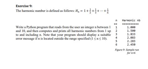 Solved Exercise The Harmonic Number Is Defined As Chegg