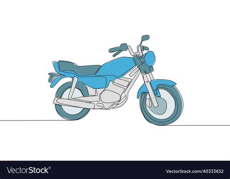 Single Continuous Line Drawing Of Classic Vector Image