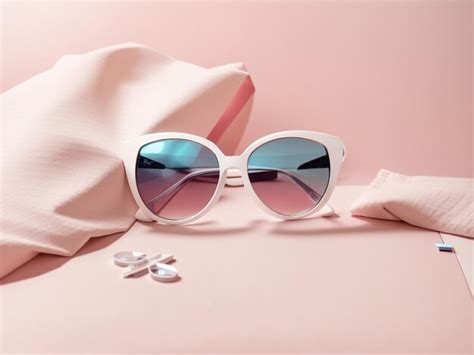 Premium Ai Image Creative Layout Made Of White Painted Sunglasses
