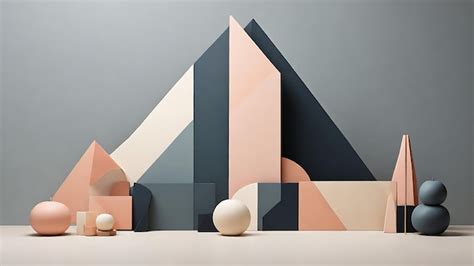 Premium Photo Geometric Elements Background Generative Ai