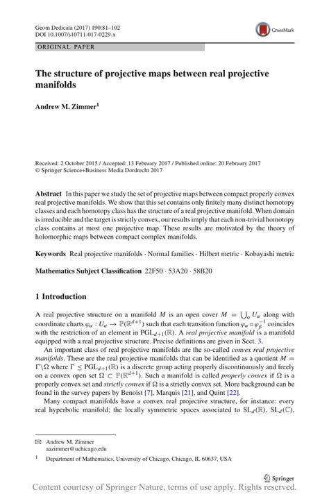 The Structure Of Projective Maps Between Real Projective Manifolds