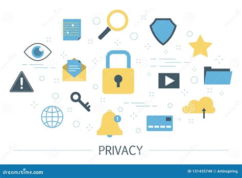 Data Privacy Concept Idea Of Digital Information Protection Stock