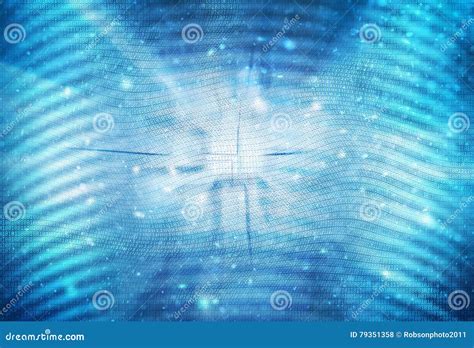 Blue Abstract Binary Numbers Background Stock Illustration Illustration Of Message Bokeh