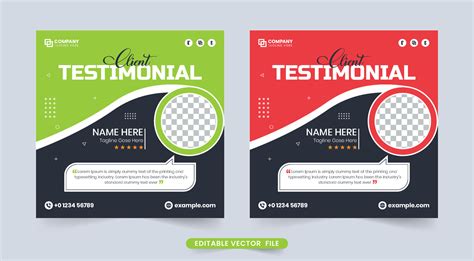 Website Rating Section And Client Testimonial Design With Red And Green Colors Customer