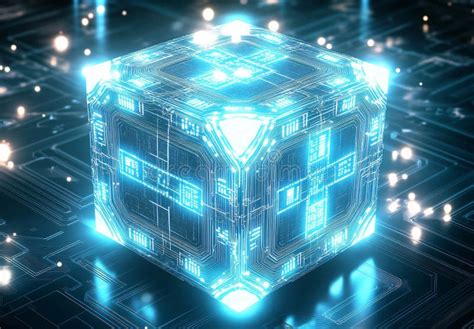 Futuristic Tech Cube AI Generated Digital Data High Quality Image