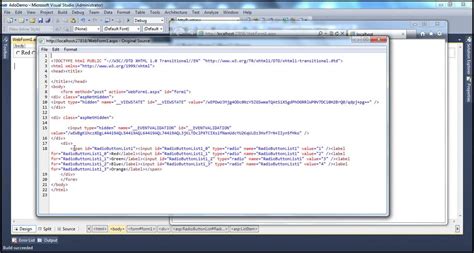 Asp Net Radio Button List Control Part 27 Youtube