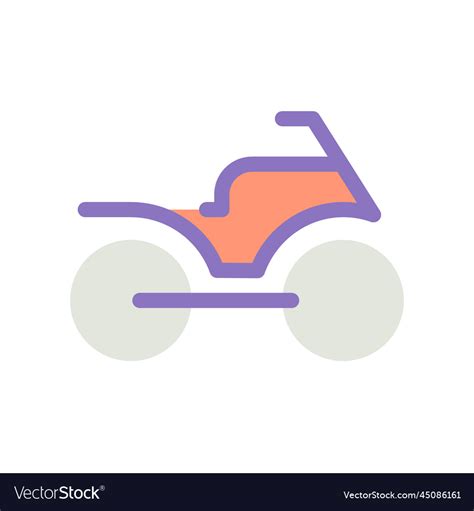 Motorbike Flat Color Ui Icon Royalty Free Vector Image