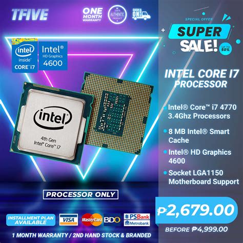 Intel Core I Ghz Processor Mb Intel Smart Cache Intel Hd Graphics Socket Lga