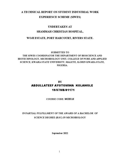 Industrial Training Report Pdf Clinical Medicine Medical Specialties