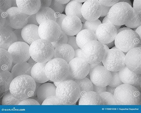 Background Of White Circle Styrofoam Ball Pattern Texture Foam Surface Abstract Background Stock