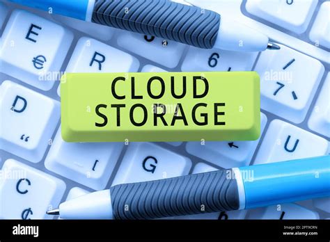 Text Caption Presenting Cloud Storage Word Written On Computing Connect Devices To Cloud Data