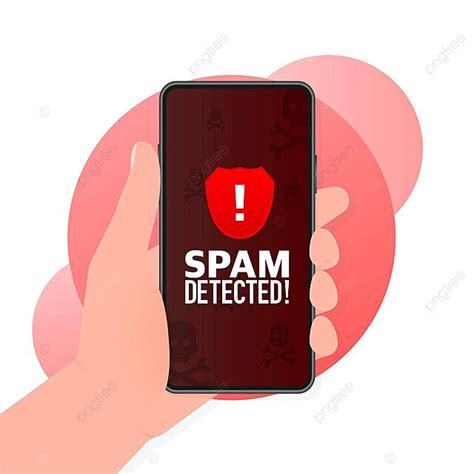 Icon Indicating Detection Of Red Spam Representing The Phishing Scam