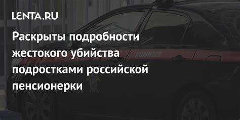 Раскрыты подробности жестокого убийства подростками российской пенсионерки Следствие и суд
