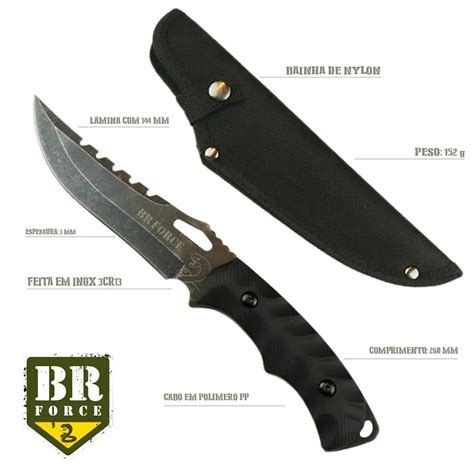 Faca Mussurana Br Force Lacustre Tactical