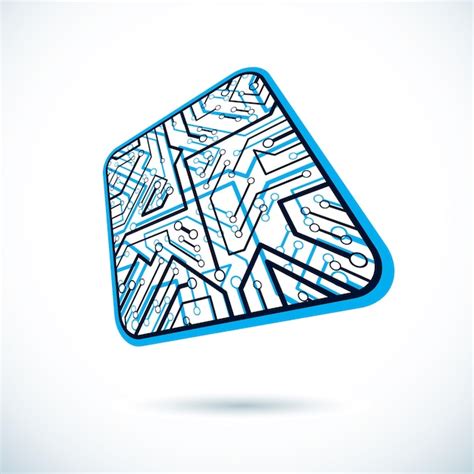 Premium Vector Vector Microchip Design Cpu Information Communication Technology Element