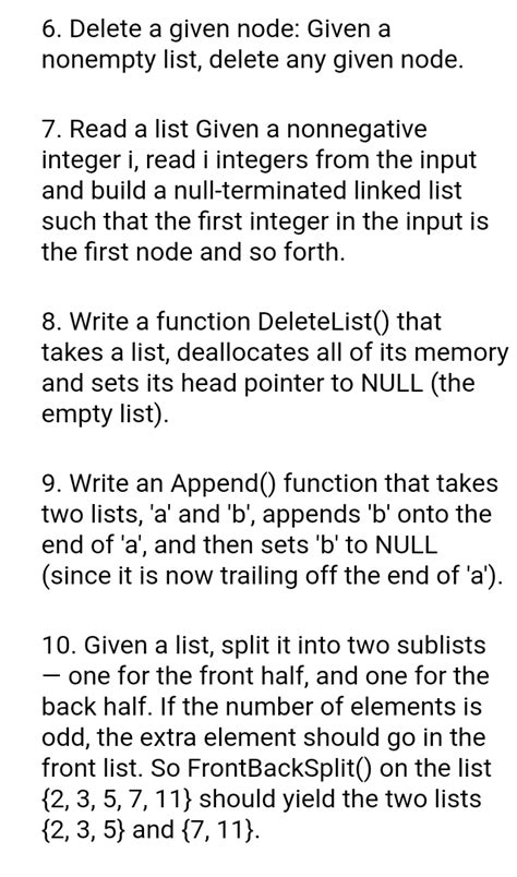 Solved 6 Delete A Given Node Given A Nonempty List Delete