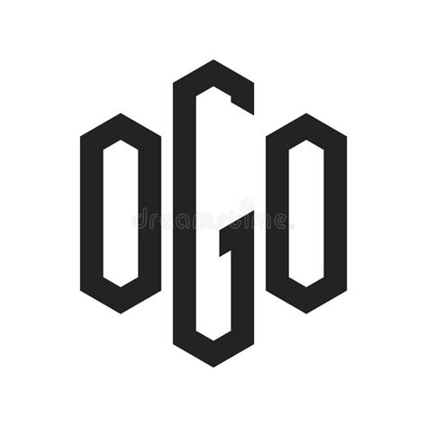 Ogo Logo Design Initial Letter Ogo Monogram Logo Using Hexagon Shape