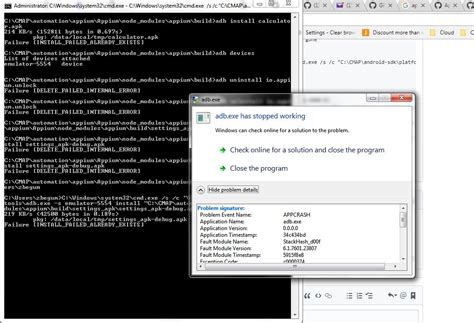 Error Failed To Start An Appium Session Err Was Error Command