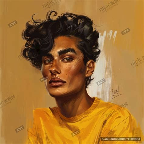 Ai创作图数字肖像插画 写实人物插画 女性插画绘画时尚彩绘 高级感女插画 厚涂头像 质感合成风 时尚画插画 油人物插画 人物头像写生 暗黄色视觉彩色 人物情绪插画 插画半身像 当代肖像画 质感