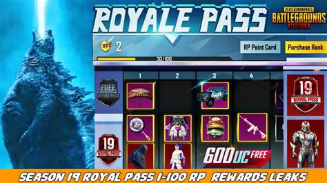 Season 19 Leaks 1 100 Rp Rewards Season 19 Royal Pass Pubg Mobile