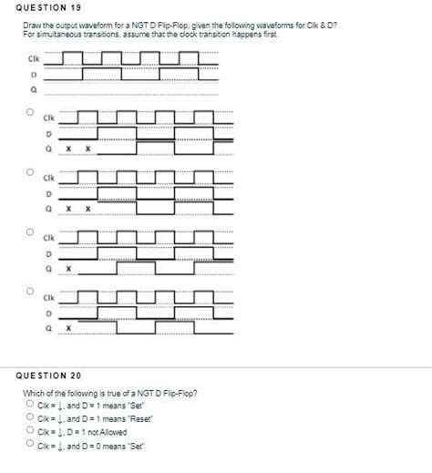 Solved QUESTION Draw The Output Waveform For A NGT D Chegg