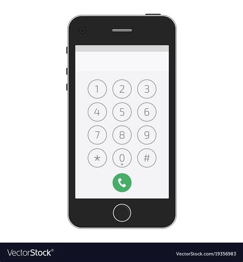 Keypad For On Smartphone Screen Royalty Free Vector Image