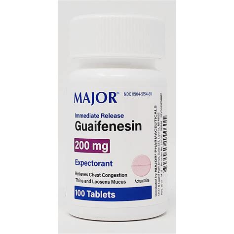 Guaifenesin Expectorant Relieves Chest Congestion Hargraves