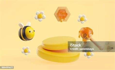 벌집 꿀 국자 꽃 꿀벌과 꿀 3d 벡터 일러스트 레이 션 현실적인 만화 육각형 세포 자연 달콤한 음식 3차원 형태에 대한 스톡 벡터 아트 및 기타 이미지 Istock