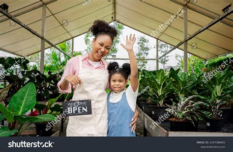 African American Single Mom Her Daughter Stock Photo