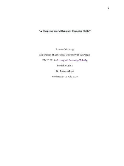 Educ 5810 Portfolio Unit 2 Pdf Learning Cognition