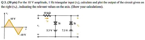 Q3 30 Pts For The 10 V Amplitude 1 Hz Triangular Input Vi