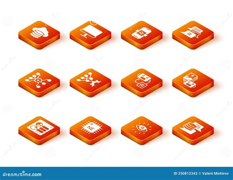 Set Computer Api Interface Processor Cpu Neural Network Artificial Intelligence Ai Robot