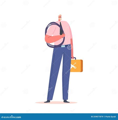 System Administration Character Toolbox And Cable For Servicing Server Racks Sysadmin Isolated