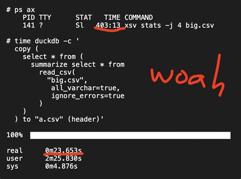 Duckdb Is Incredible Tech Crushes Rust Based Utils Check It Out If Your Seamus Abshere