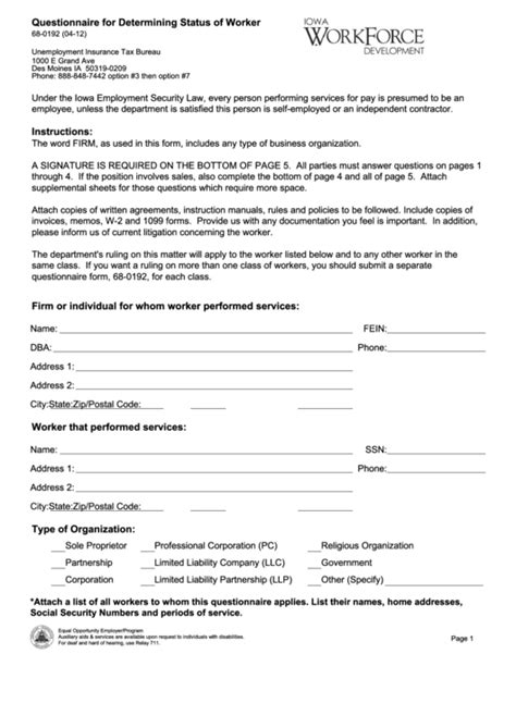 Top 47 Iowa Workforce Development Forms And Templates Free To Download