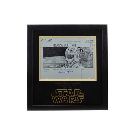 Dennis Muren Signed Production Storyboard Close Up Side View Of Luke