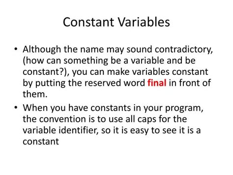 PPT Constant Variables PowerPoint Presentation Free Download ID 1914161