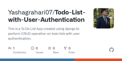 GitHub Yashagrahari07 Todo List With User Authentication This Is A