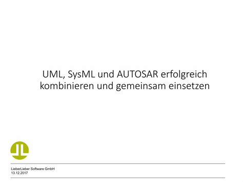 pdf uml sysml und autosar erfolgreich kombinieren und · integration von uml sysml und