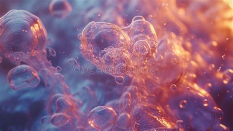 Microscopic Bubbles In Fluid Art Stock Illustration Illustration Of Organic Purple 312110003